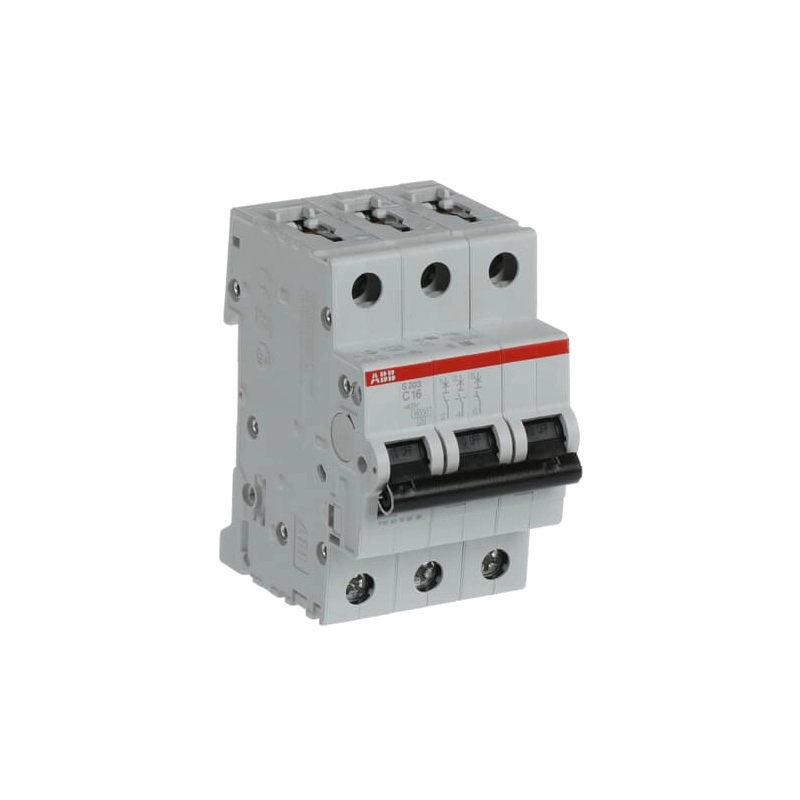 Interruptor termomagnético 3X16A 6/10 KA CURVA C ABB - Dimater